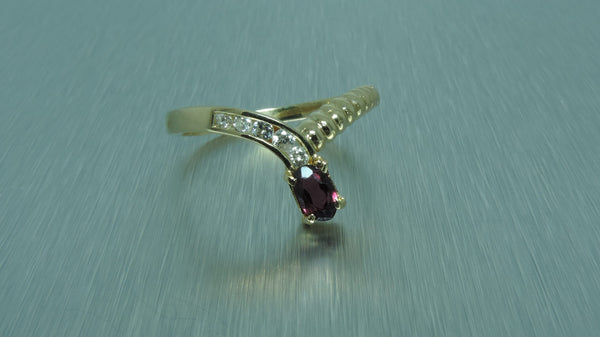 garnet tiara ring set