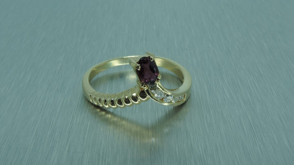 garnet tiara ring set