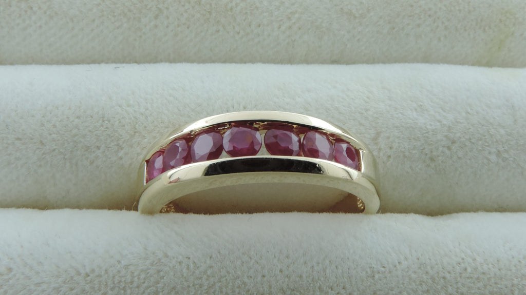 RUBY HALF ETERNITY CHANNEL SET RING – Transcend Fine Jewellery