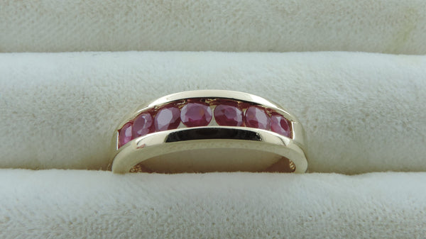 RUBY HALF ETERNITY CHANNEL SET RING – Transcend Fine Jewellery