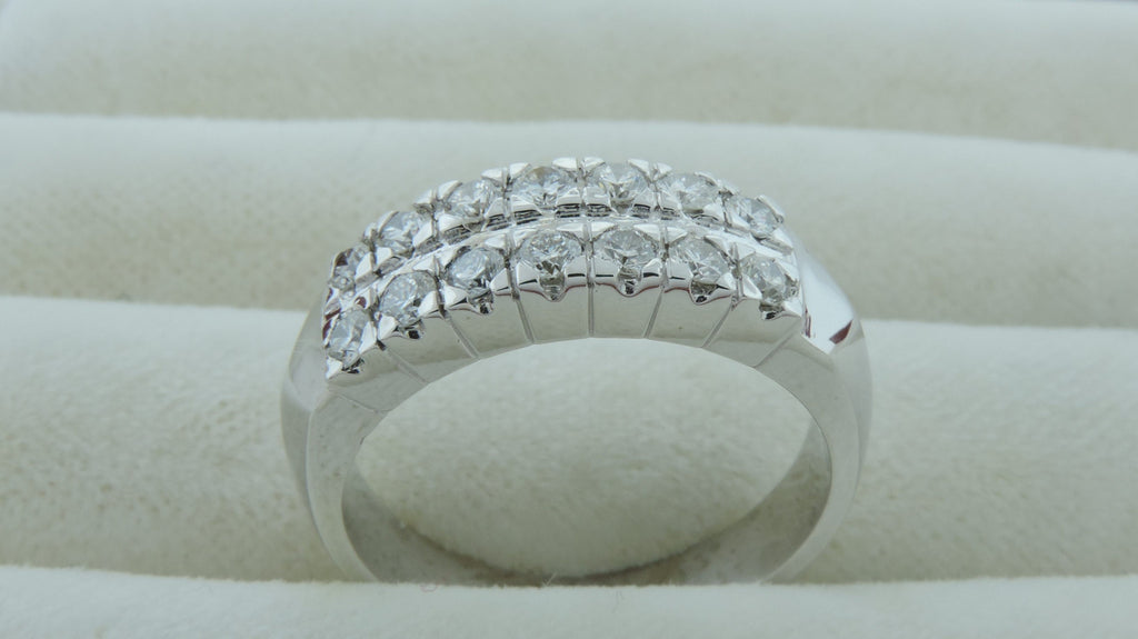 CLASSIC TWO ROW HALF ETERNITY WEDDING RING – Transcend Fine Jewellery