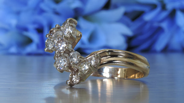 DIAMOND CLUSTER STATEMENT RING ON SPLIT SHANK SETTING – Transcend Fine ...