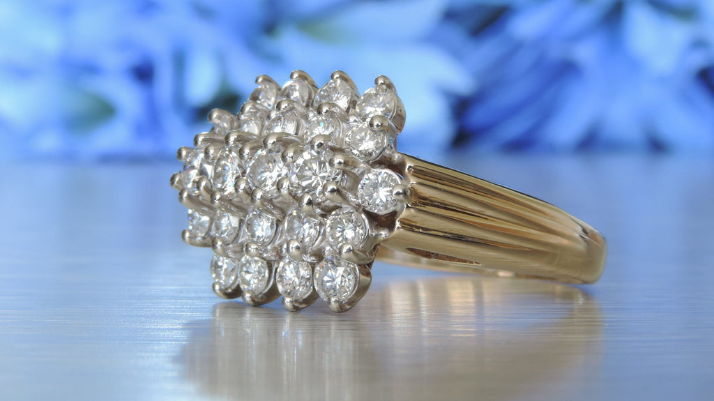 PYRAMID DESIGN DIAMOND STATEMENT RING – Transcend Fine Jewellery
